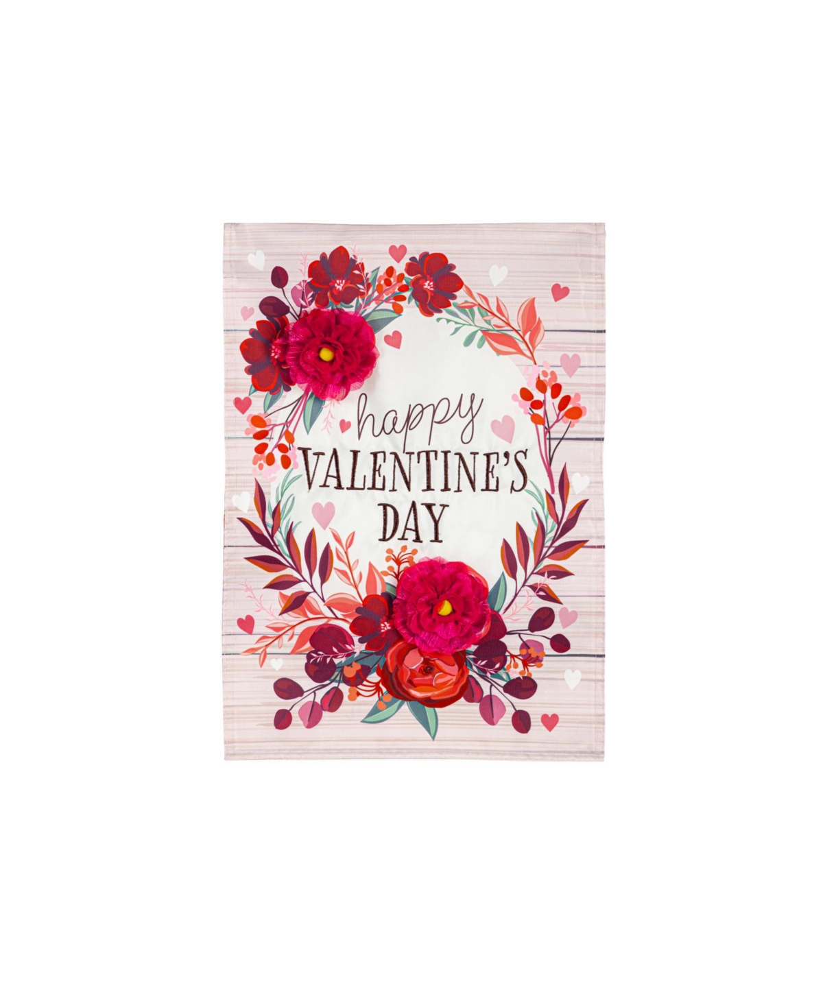 Click here for Evergreen Floral Happy Valentines Day Applique Gar... prices