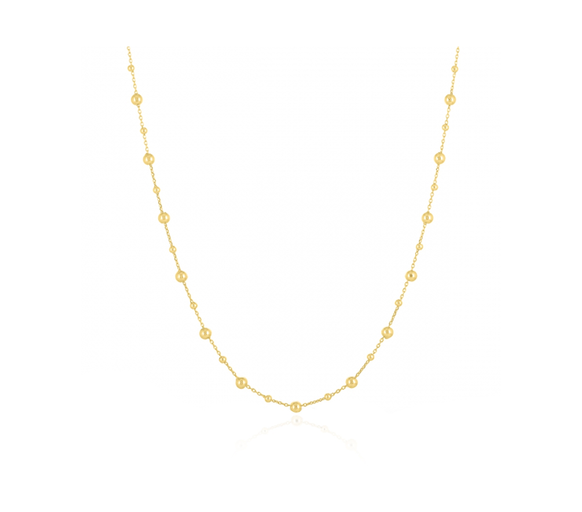 Click here for The Lovery Gold Bead Station Chain Necklace - Gold prices
