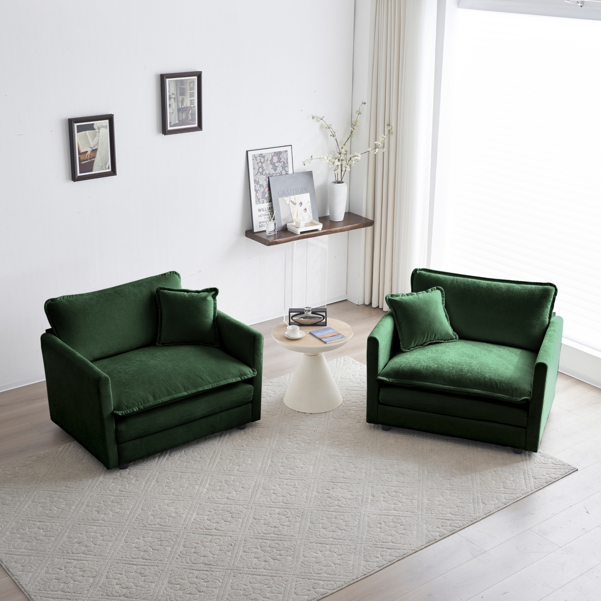 Click here for Streamdale Furniture Chenille Accent Armchairs wit... prices
