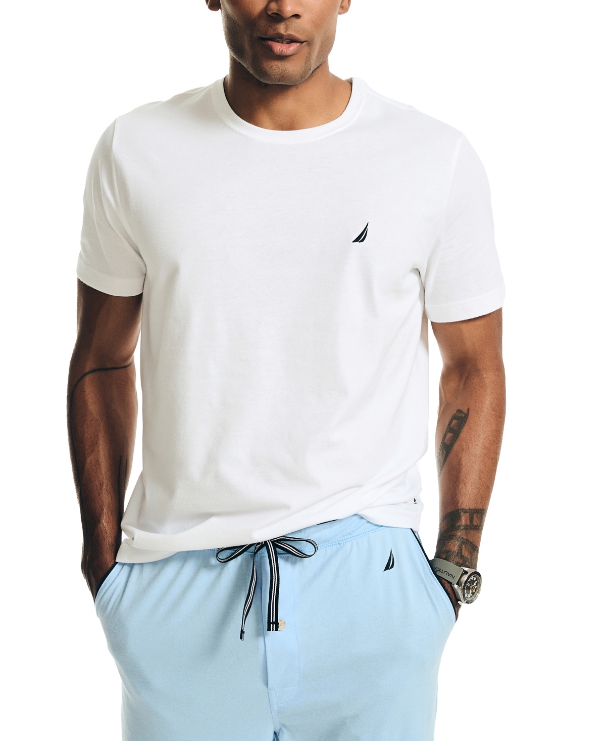 Click here for Nautica Mens Knit Pajama T-Shirt - Bright White prices