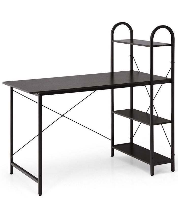 Gymax Reversible Computer Desk Study Workstation Home Office 4-tier ...