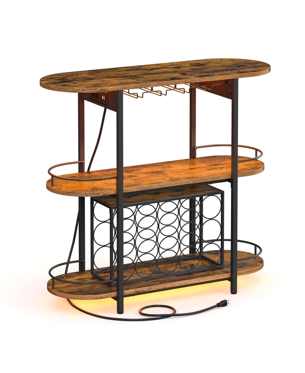 Click here for Slickblue Bar Cabinet with Led Lights and Power Ou... prices