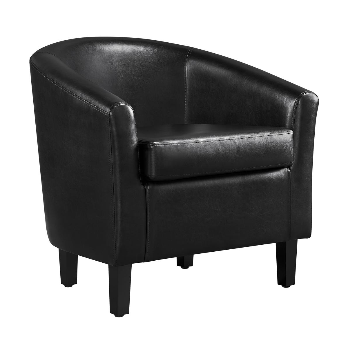 Click here for Yaheetech Faux Leather Accent Chair Black - Black prices