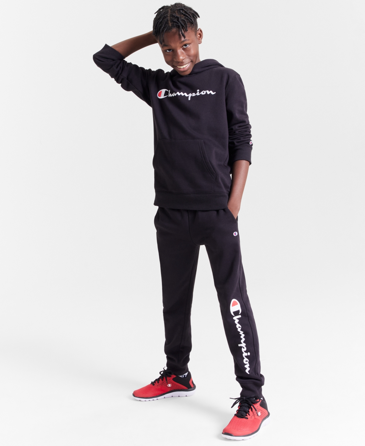 Click here for Champion Big Boys Signature Hoodie - Black prices