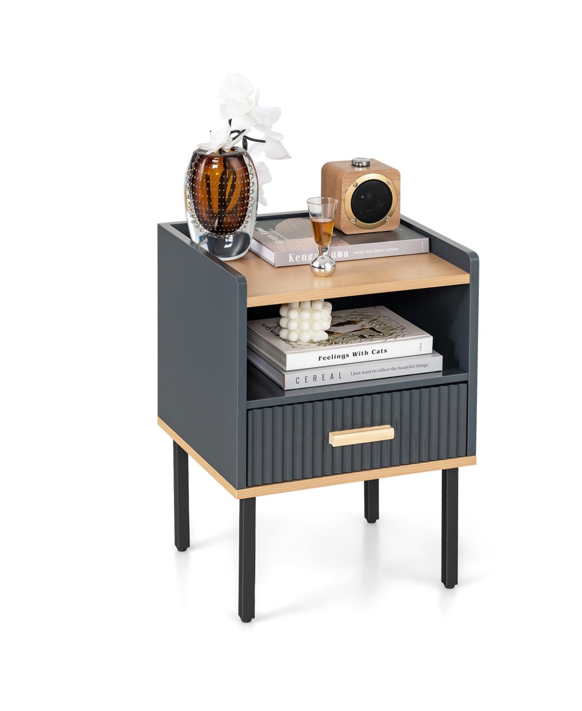 Click here for Sugift Nightstand Bedside End Table with Drawer an... prices