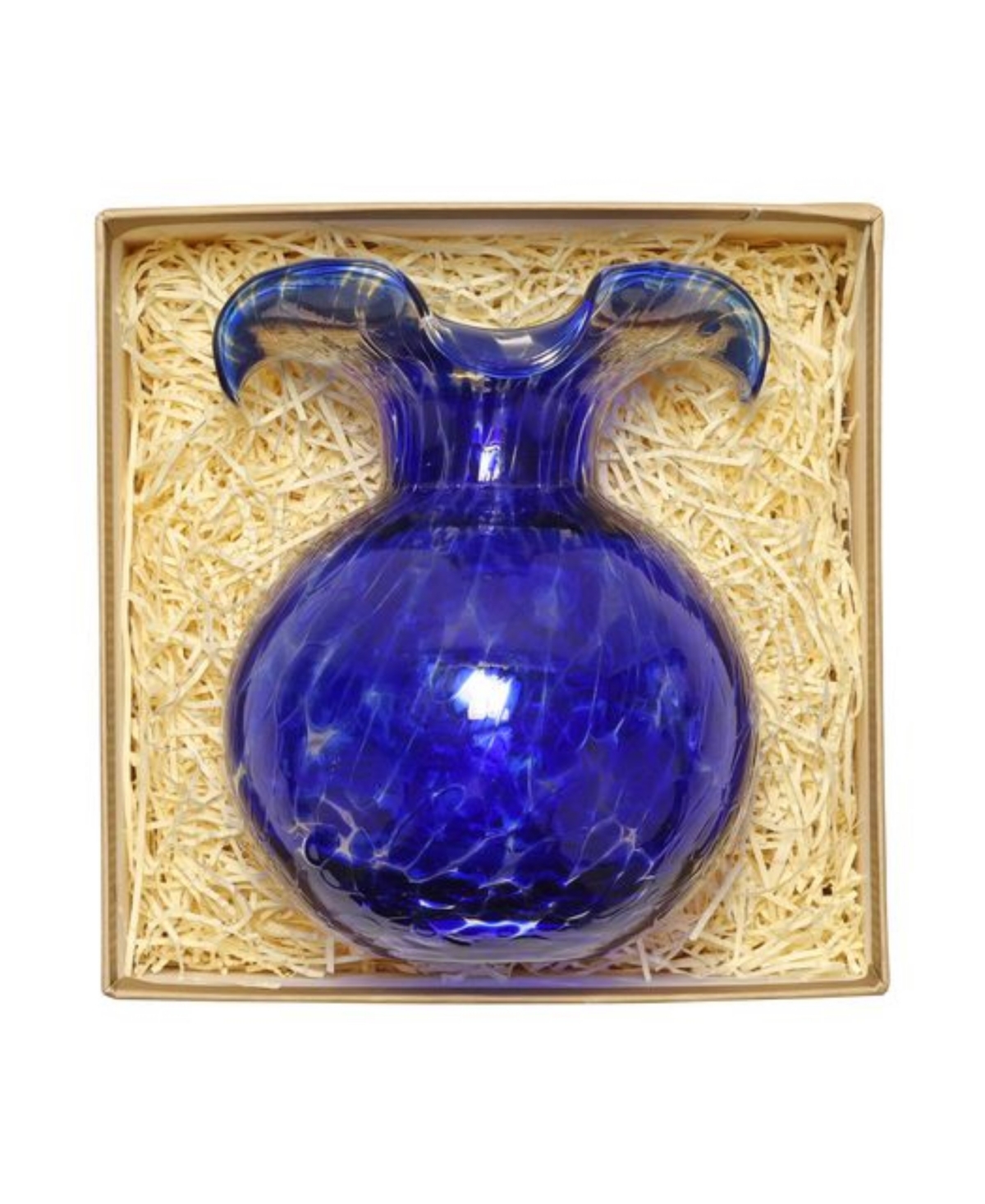 Click here for Vietri Hibiscus Glass Bud Vase - Cobalt Tortoisesh... prices