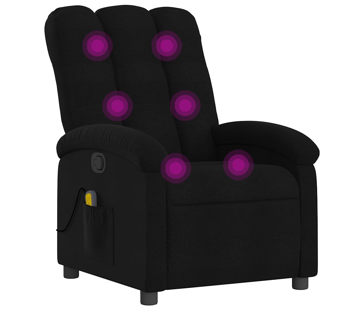 Click here for vidaXL Massage Recliner Chair Black Fabric - Black prices