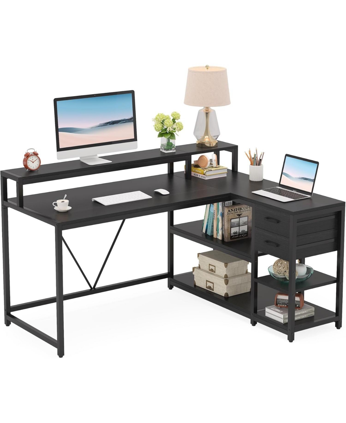 Click here for Tribesigns 55-inches Reversible L Shaped Desk with... prices