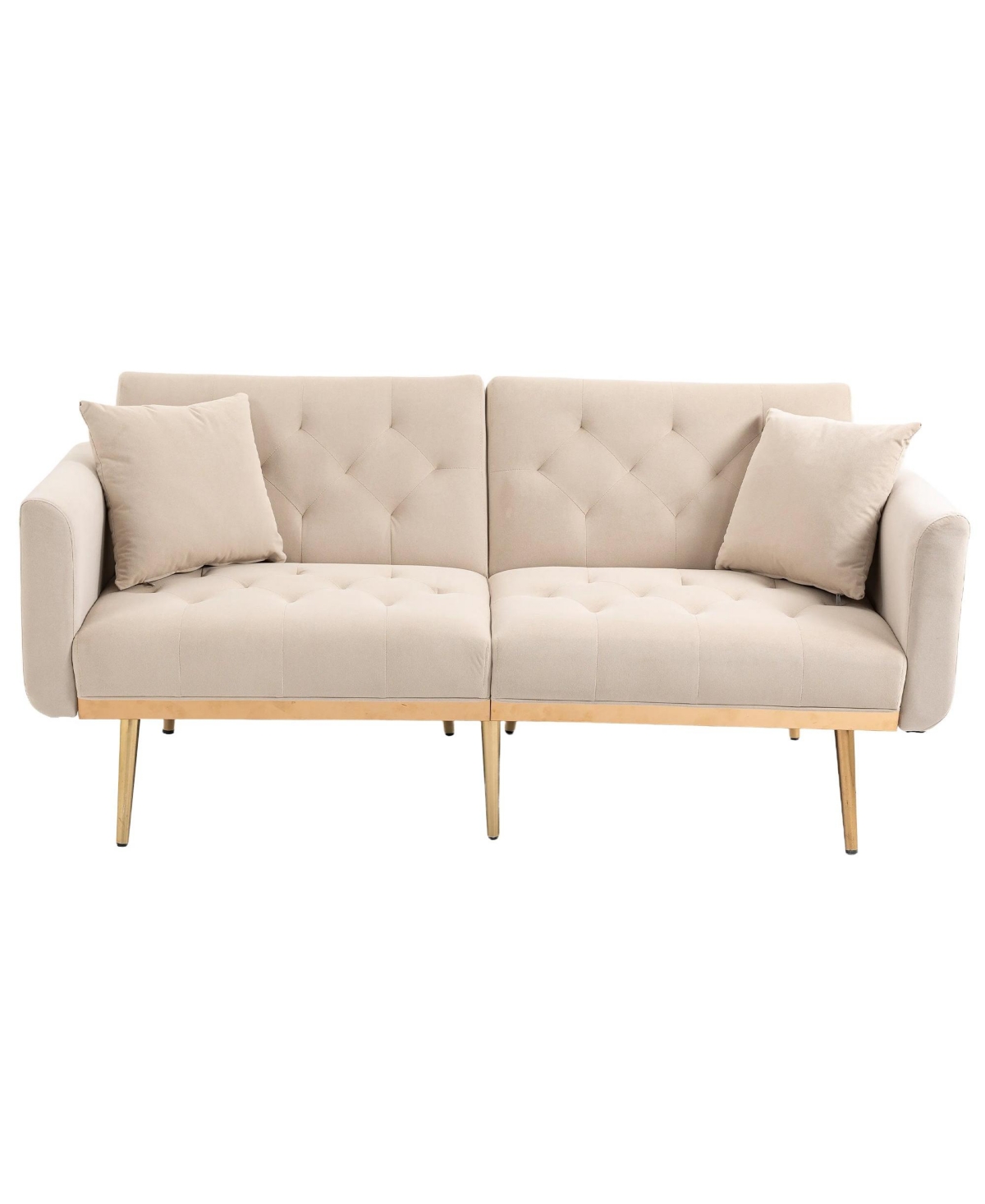 Click here for Mondawe Beige Velvet Sofa   Accent sofa .loveseat... prices