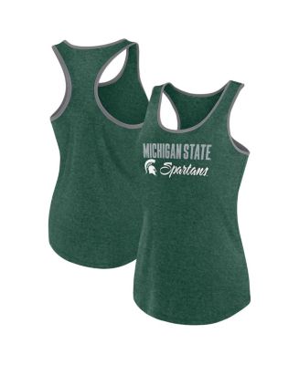 Fanatics Women's Heather Green Michigan State Spartans Fuel Racerback ...