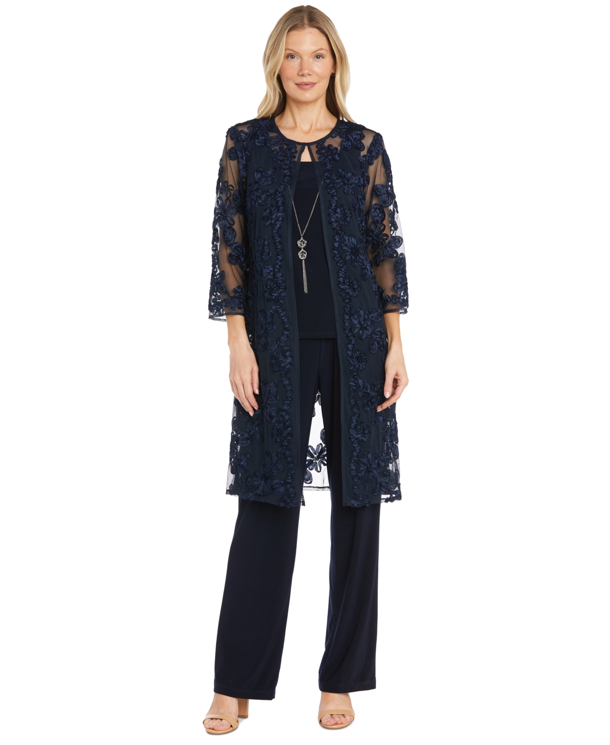Click here for R & M Richards Womens Soutache Long Jacket  Neckla... prices