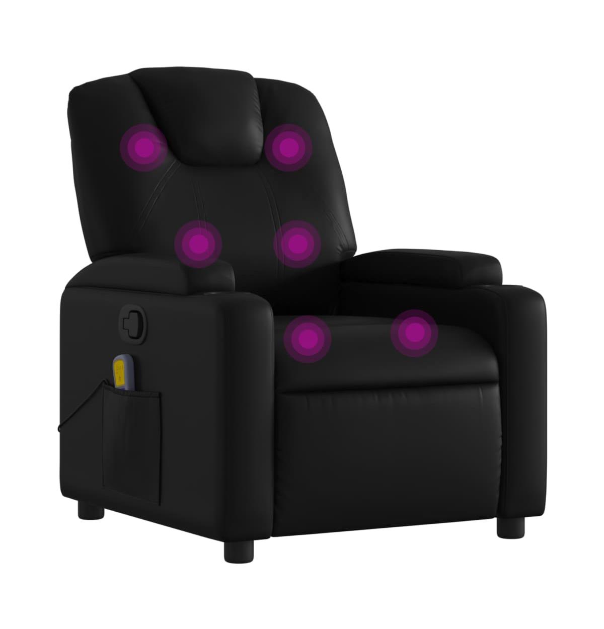 Click here for Massage Recliner Chair Faux Leather - Black prices