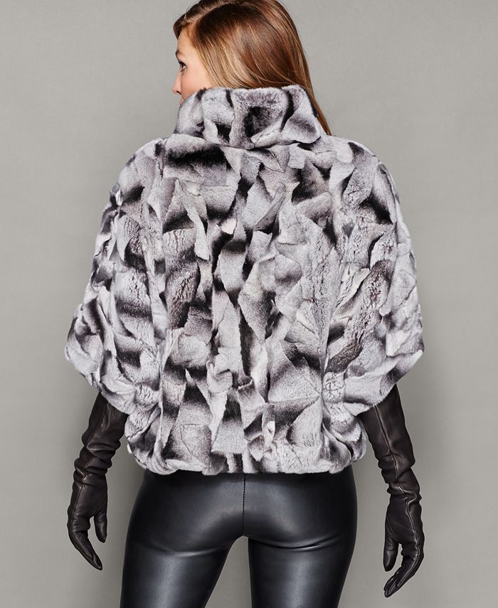 The Fur Vault Rabbit Fur Batwing-Sleeve Jacket - Macy's
