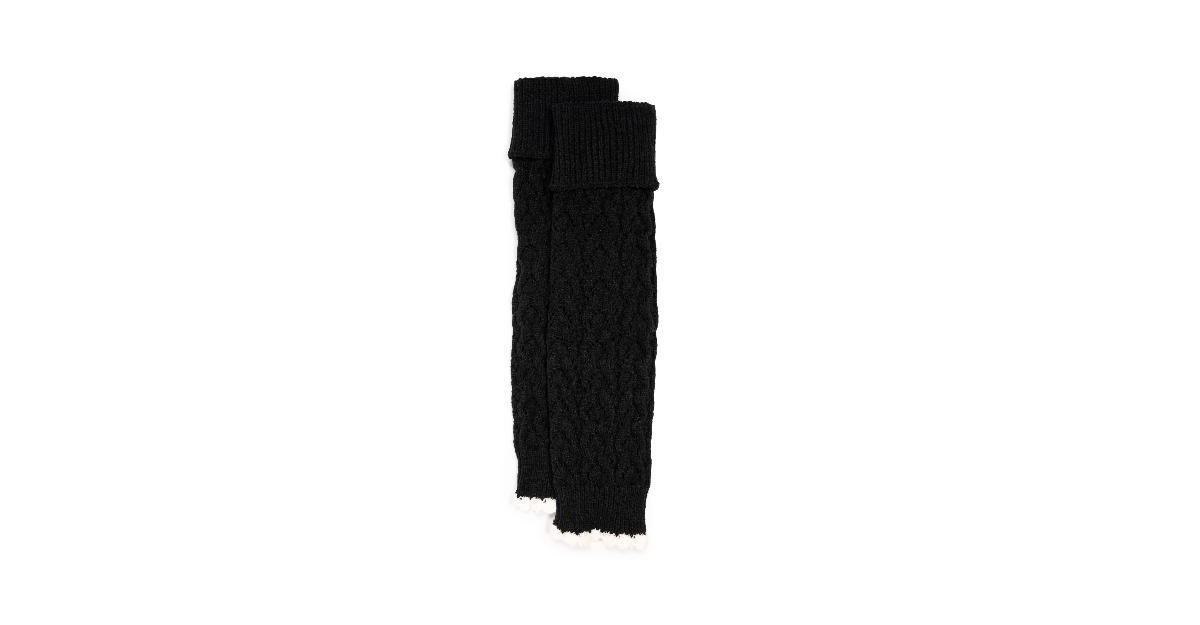 Click here for Muk Luks Womens Tall Pointele Leg Warmer - Ebony prices
