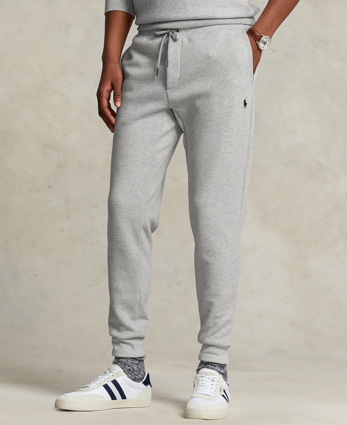 Polo Ralph Lauren Mens Double-Knit Jogger Pants - Grey