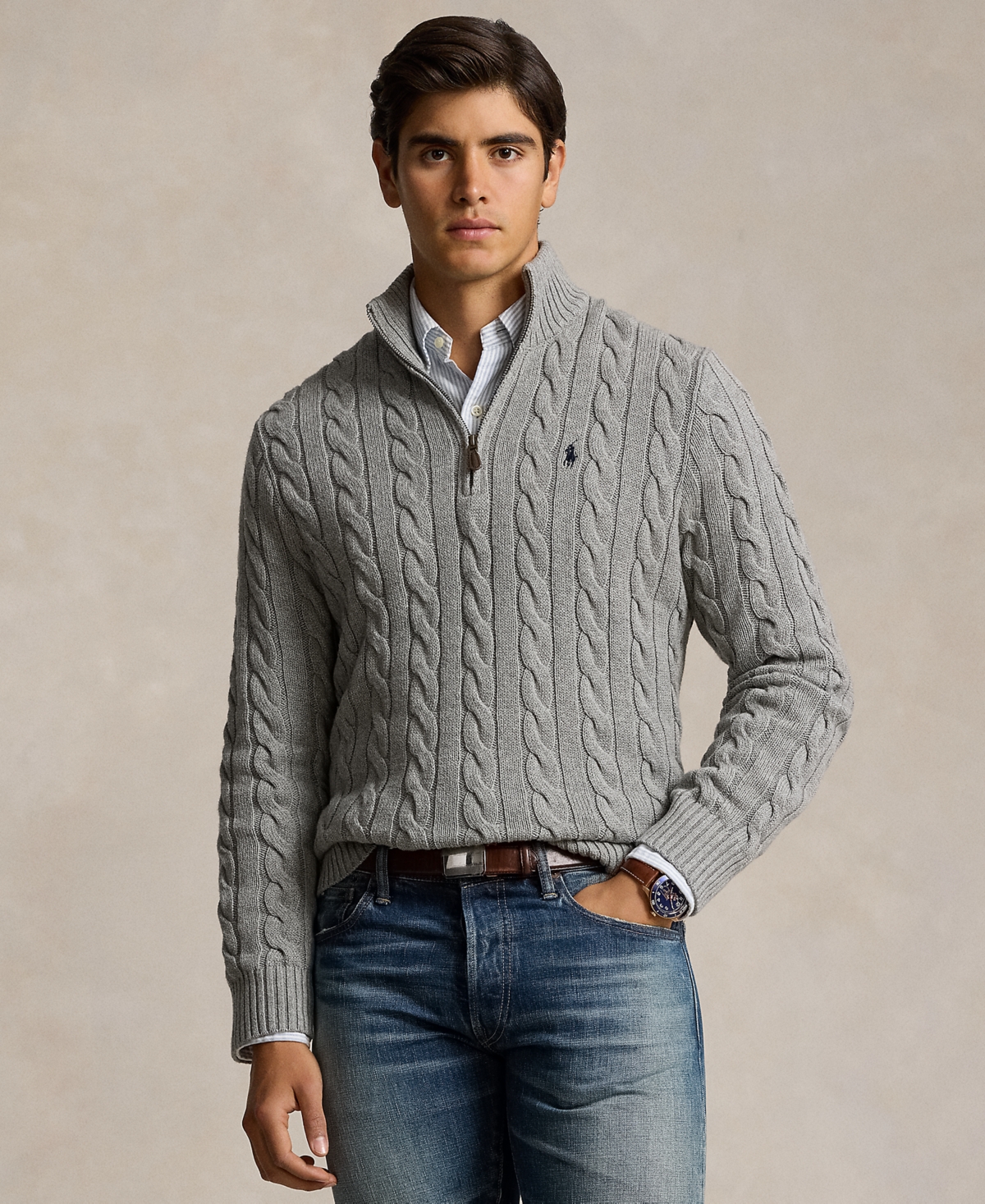 Click here for Polo Ralph Lauren Mens Cable-Knit Cotton Sweater -... prices