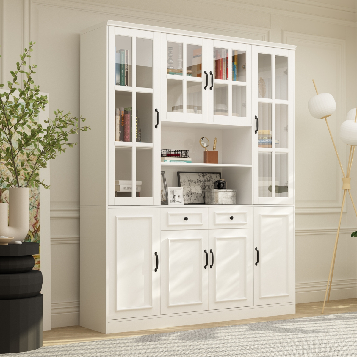 Click here for Storage Organizer with Tempered Glass Doors  2-Dra... prices