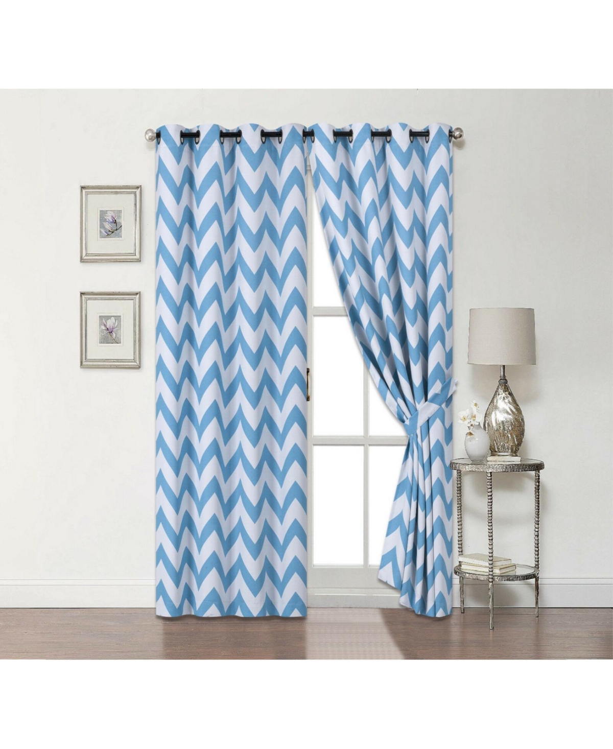 Click here for Kate Aurora 2 Pack Room Darkening Juvi Chevron Gro... prices