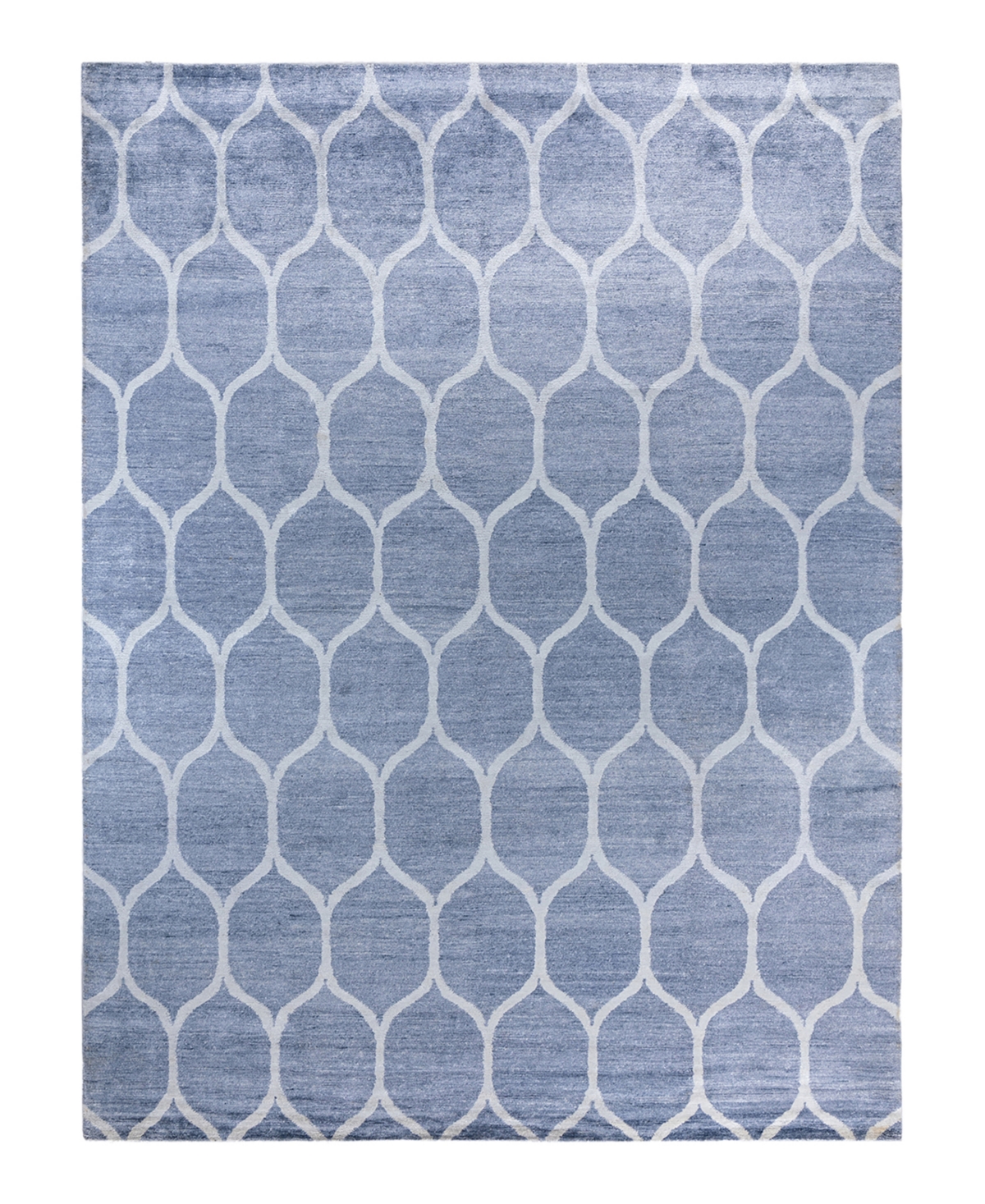 Adorn Hand Woven Rugs Indian Ooak M6274 93x121 Area Rug - Gray