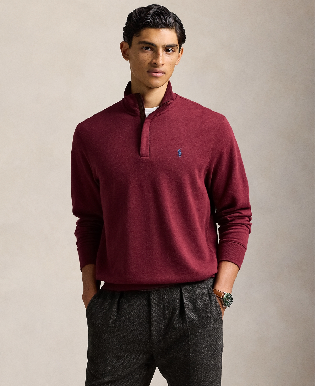 Click here for Polo Ralph Lauren Mens Luxury Jersey Quarter-Zip P... prices