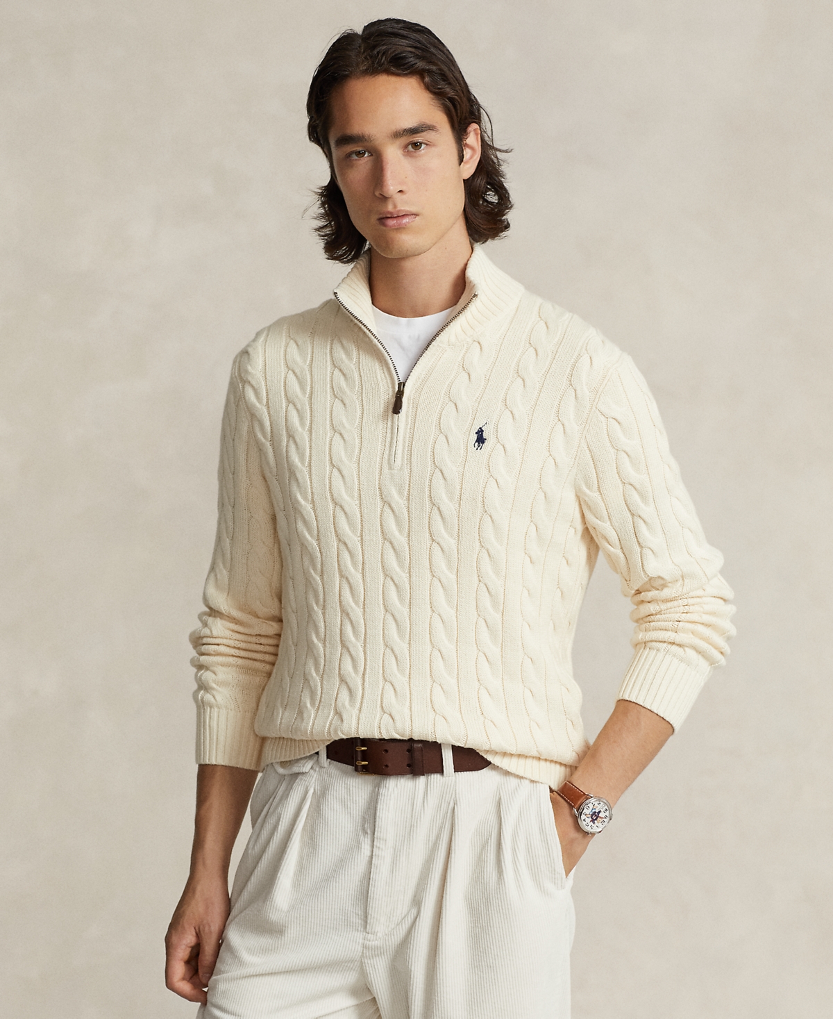 Click here for Polo Ralph Lauren Mens Cable-Knit Cotton Sweater -... prices