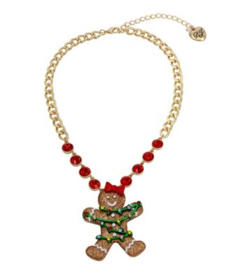 Betsey Johnson Faux Stone Jingle Bell Bling Christmas Gingerbread ...