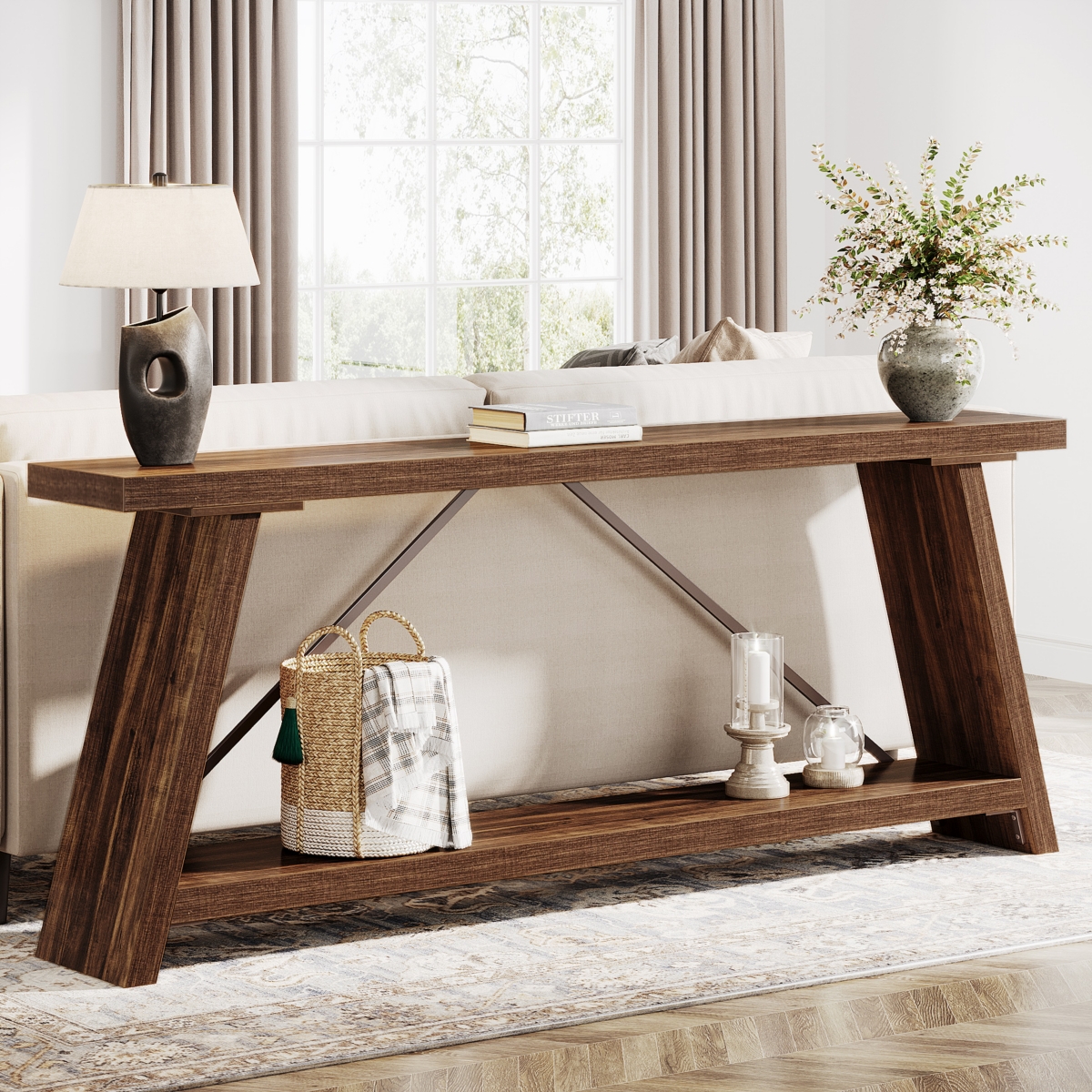 Click here for Tribesigns 70.9 Inches Extra Long Sofa Table Behin... prices