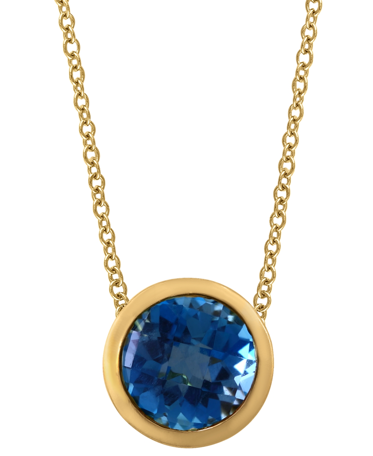 Click here for Effy Round Gemstone 18 Pendant Necklace in 14K Gol... prices