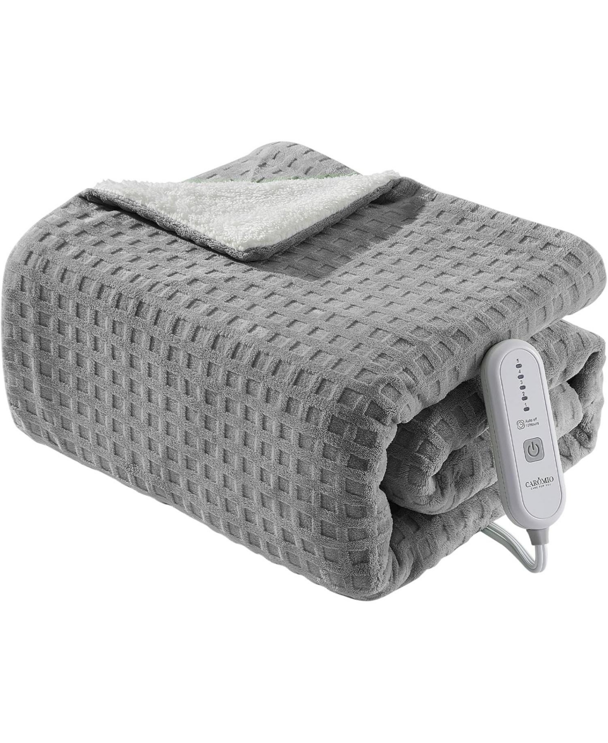 Click here for Caromio Waffle Sherpa Electric Heated Throw Blanke... prices