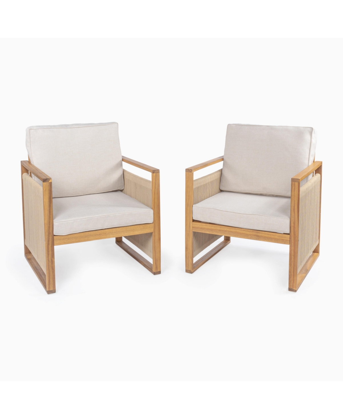 Click here for Jonathan Y Gable Mid-Century Modern Roped Acacia W... prices