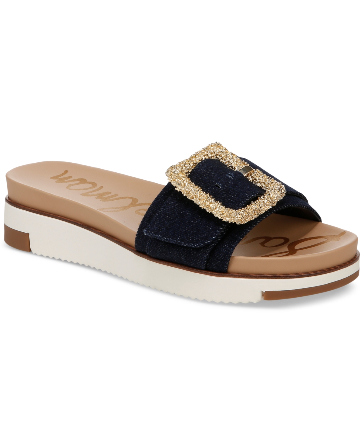 Click here for Sam Edelman Womens Ariane Platform Buckle Slide Sa... prices