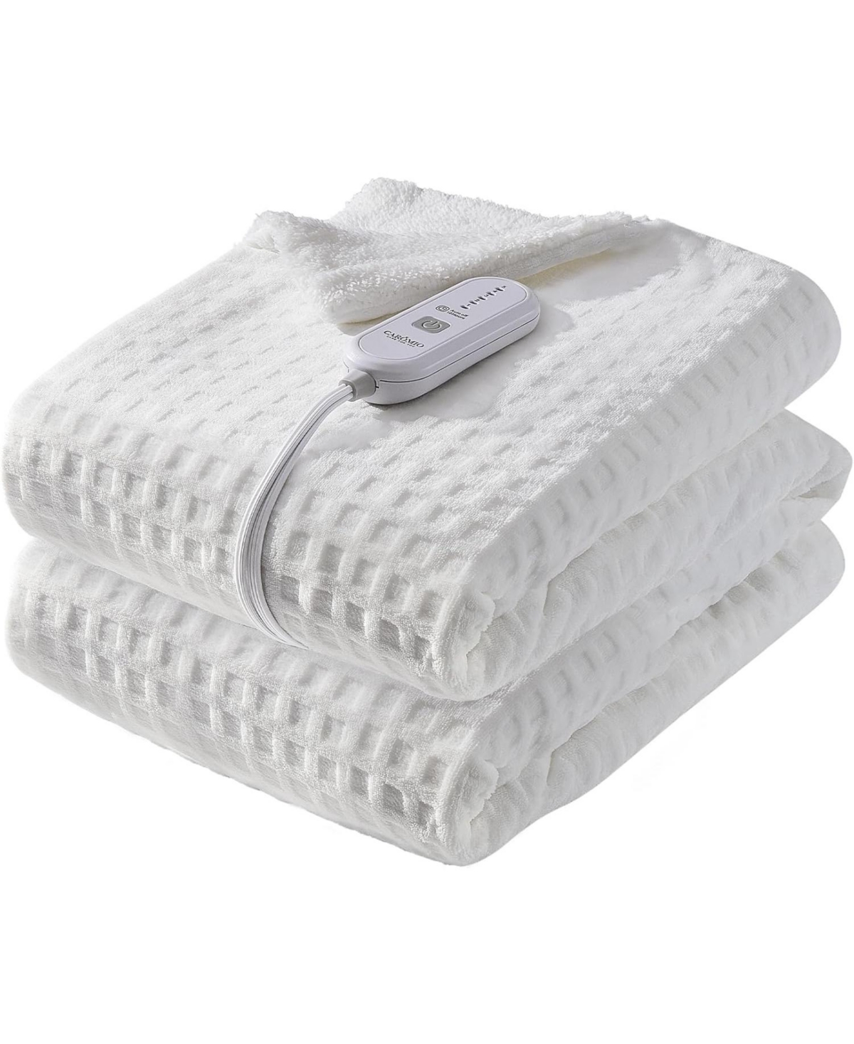 Click here for Caromio Waffle Sherpa Electric Heated Throw Blanke... prices