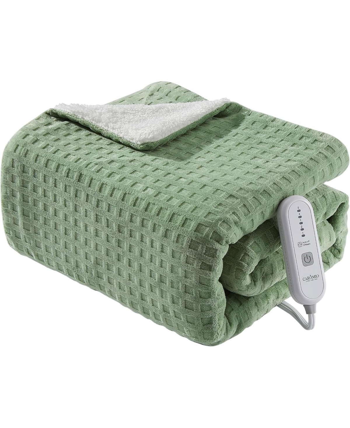 Click here for Caromio Waffle Sherpa Electric Heated Throw Blanke... prices