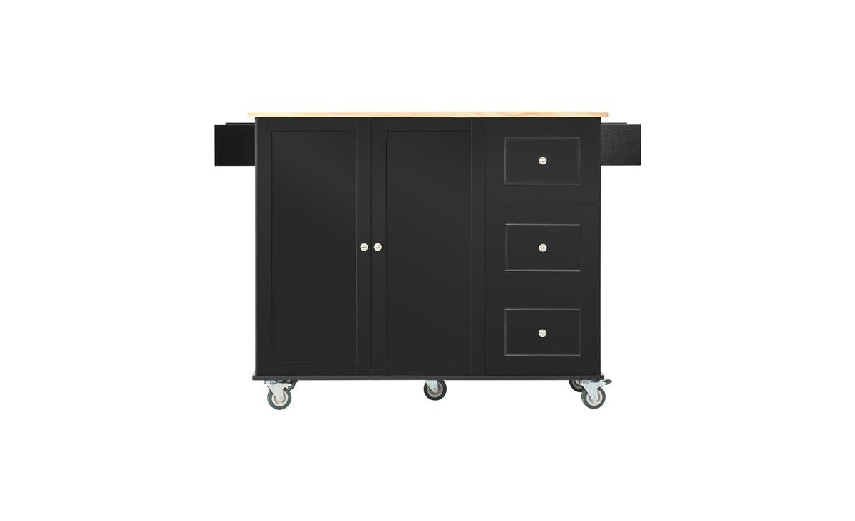Click here for Slickblue Rolling Mobile Kitchen Island: Solid Woo... prices