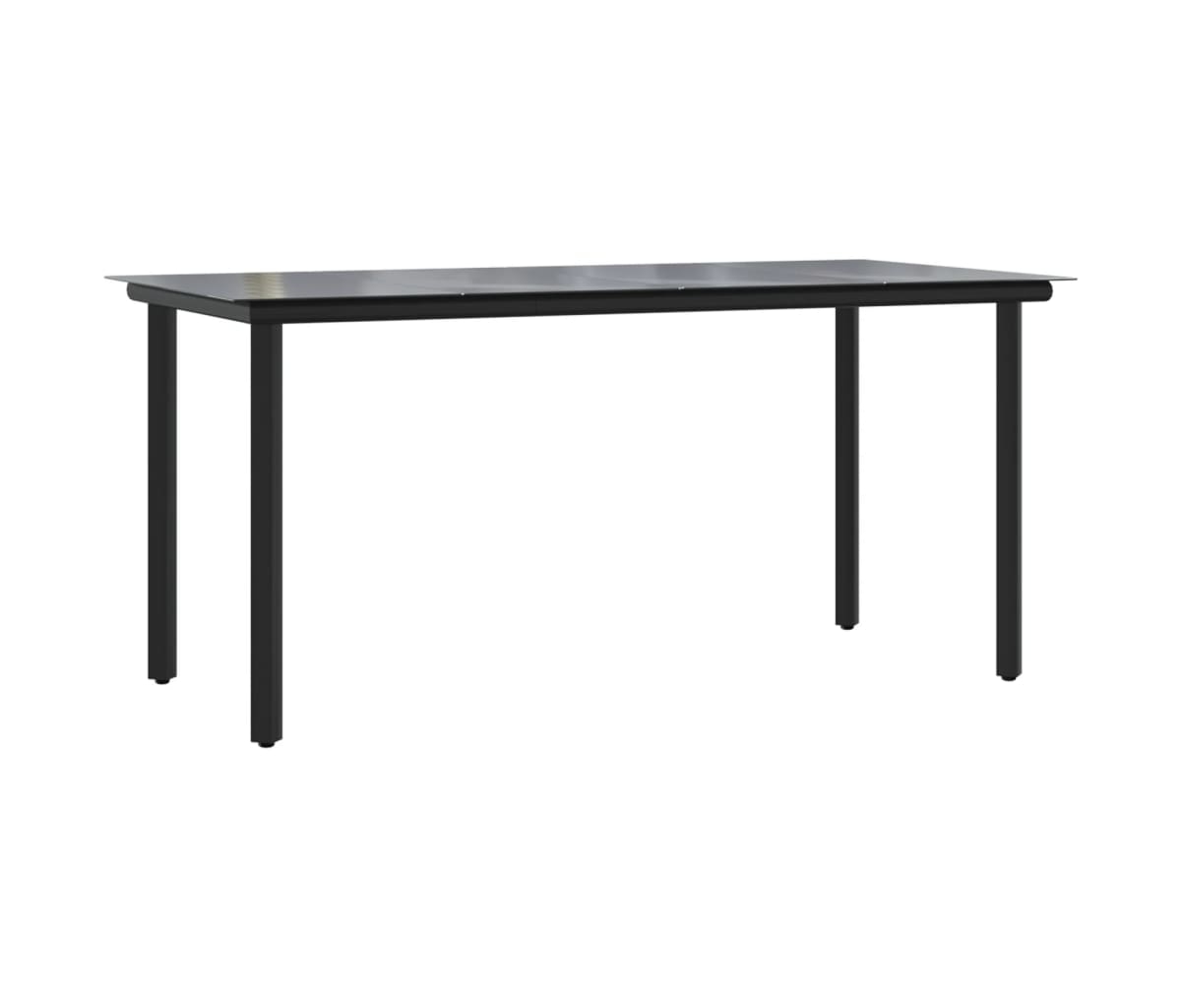 Click here for vidaXL Patio Dining Table Black 63x31.5x29.1 Steel... prices