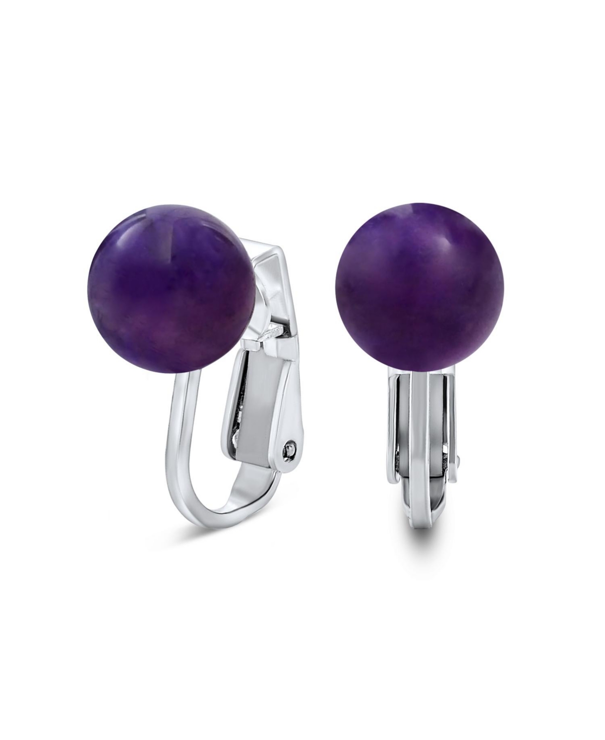 Click here for Bling Jewelry Simple Stone Round Bead Clip-On Earr... prices