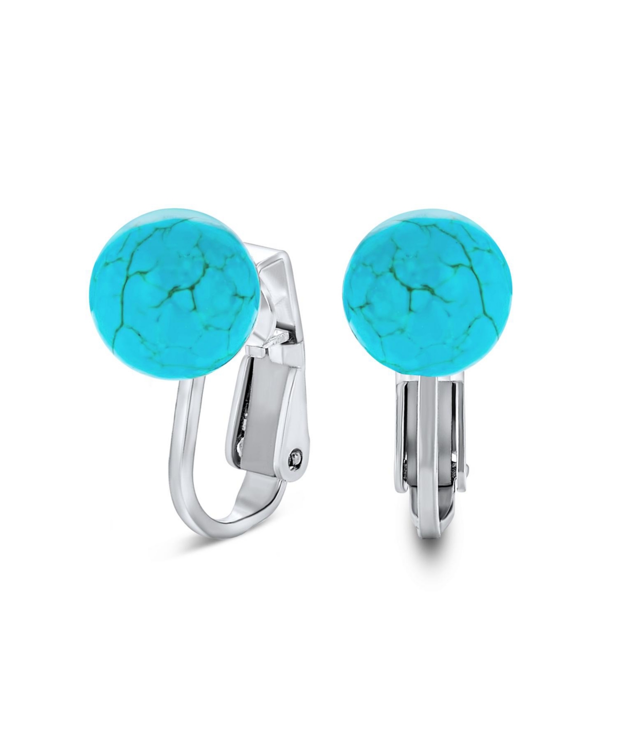 Click here for Bling Jewelry Simple Stone Round Bead Clip-On Earr... prices
