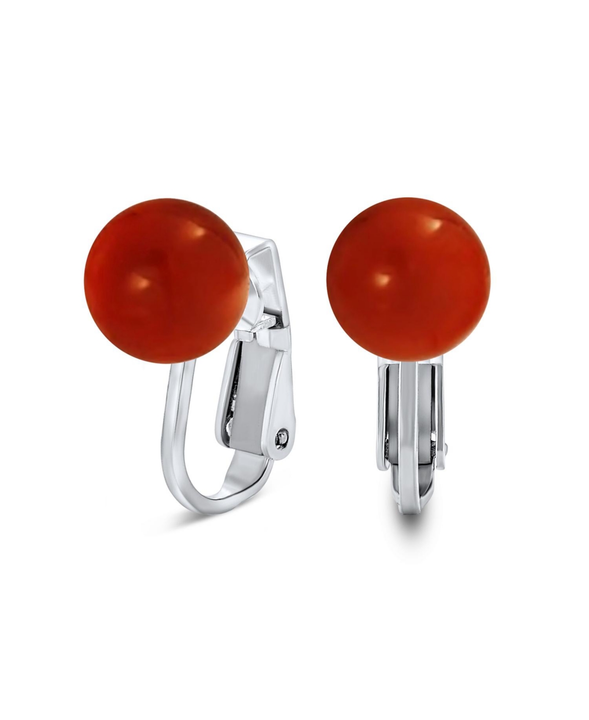 Click here for Bling Jewelry Simple Stone Round Bead Clip-On Earr... prices