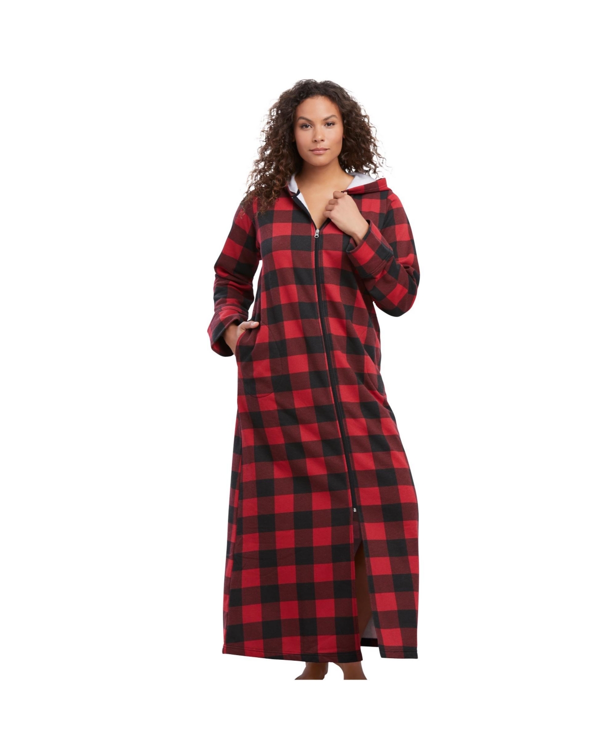 Click here for Dreams & Co. Plus Size Long Hooded Fleece Sweatshi... prices