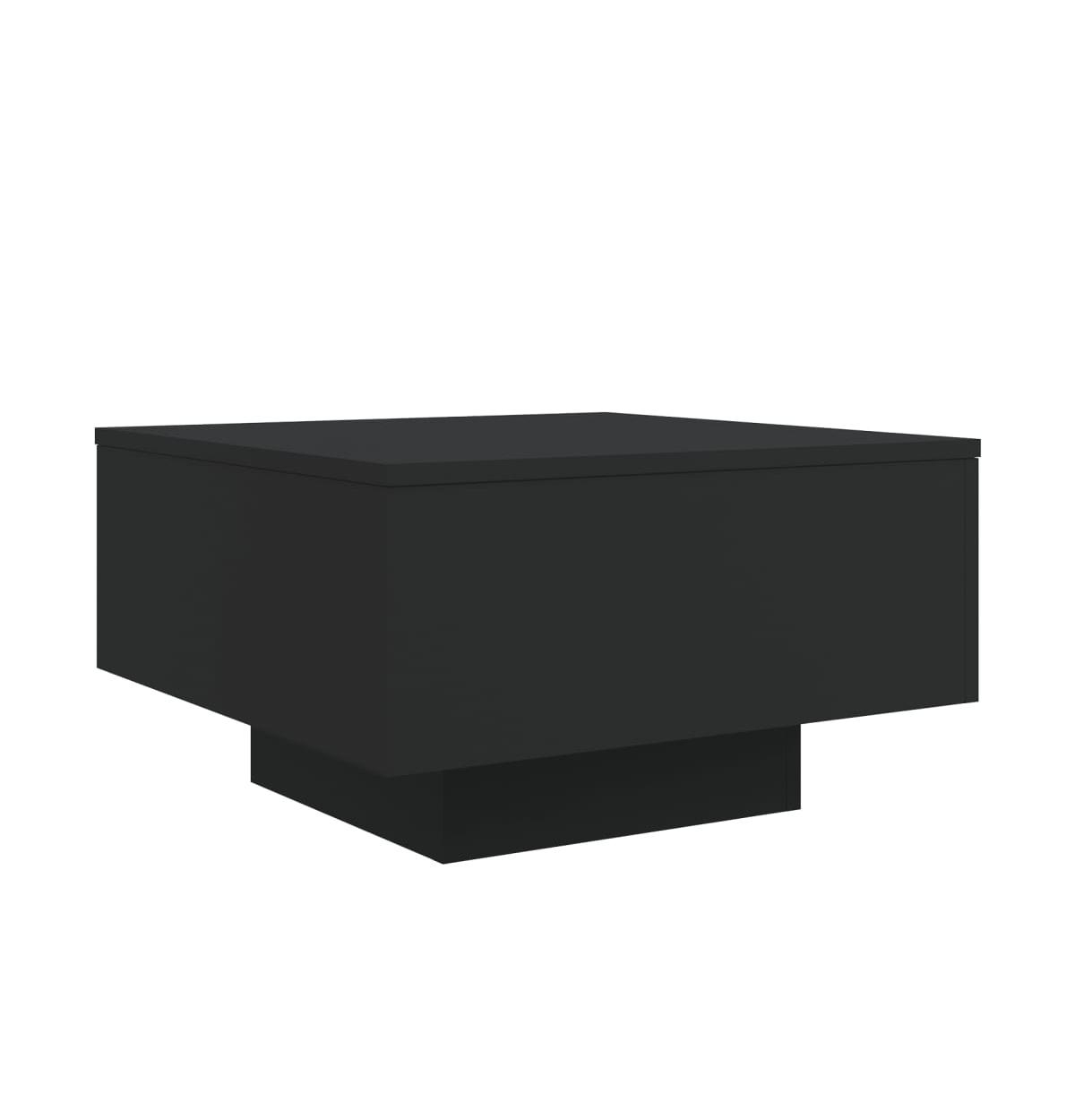 Click here for vidaXL Coffee Table with Led Lights Black 21.7x21.... prices
