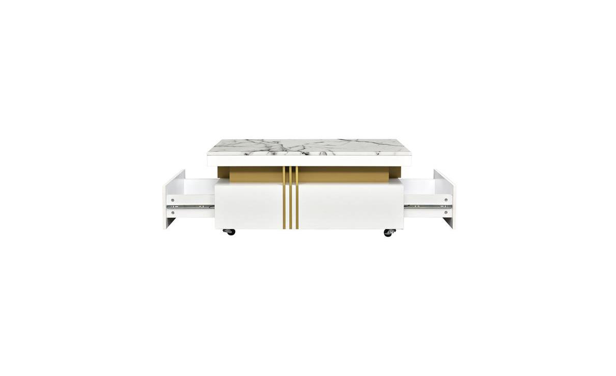 Click here for Slickblue Contemporary Coffee Table with Faux Marb... prices