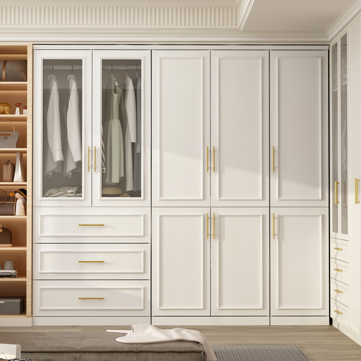 Click here for Famapy 8-Door Big Armoires with Hanging Rods  Draw... prices