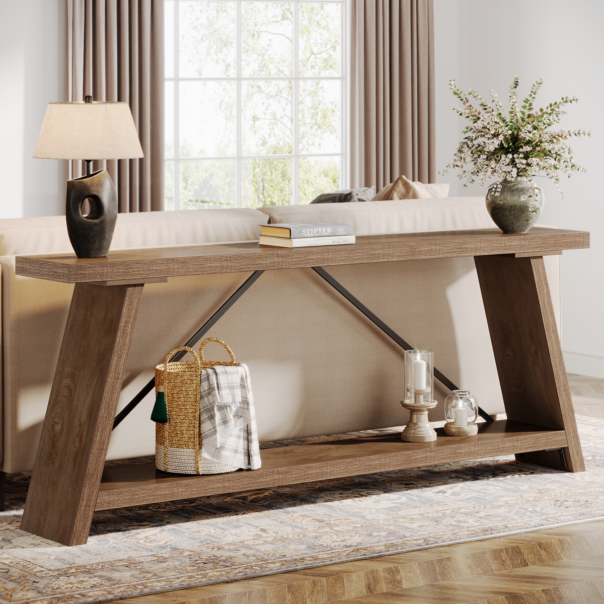 Click here for Tribesigns 70.9 Inches Extra Long Sofa Table Behin... prices
