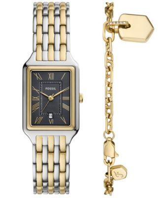 Fossil Women's Raquel Three-Hand Date Two-Tone Stainless Steel Watch ...