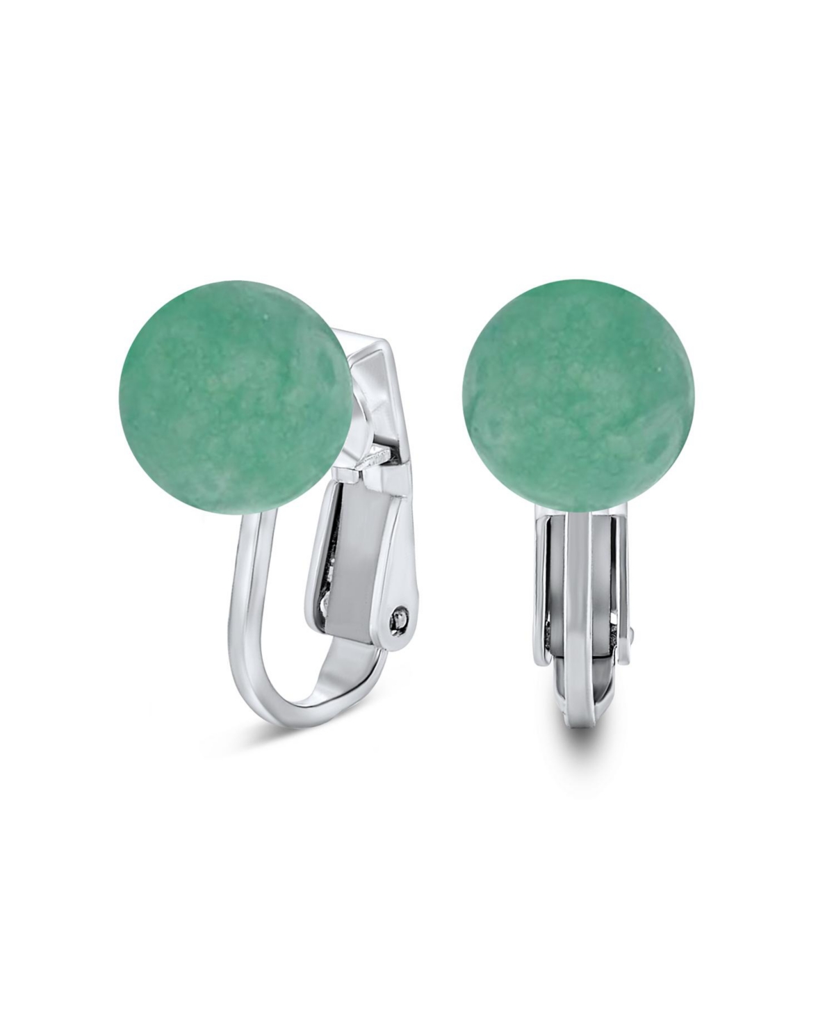 Click here for Bling Jewelry Simple Stone Round Bead Clip-On Earr... prices