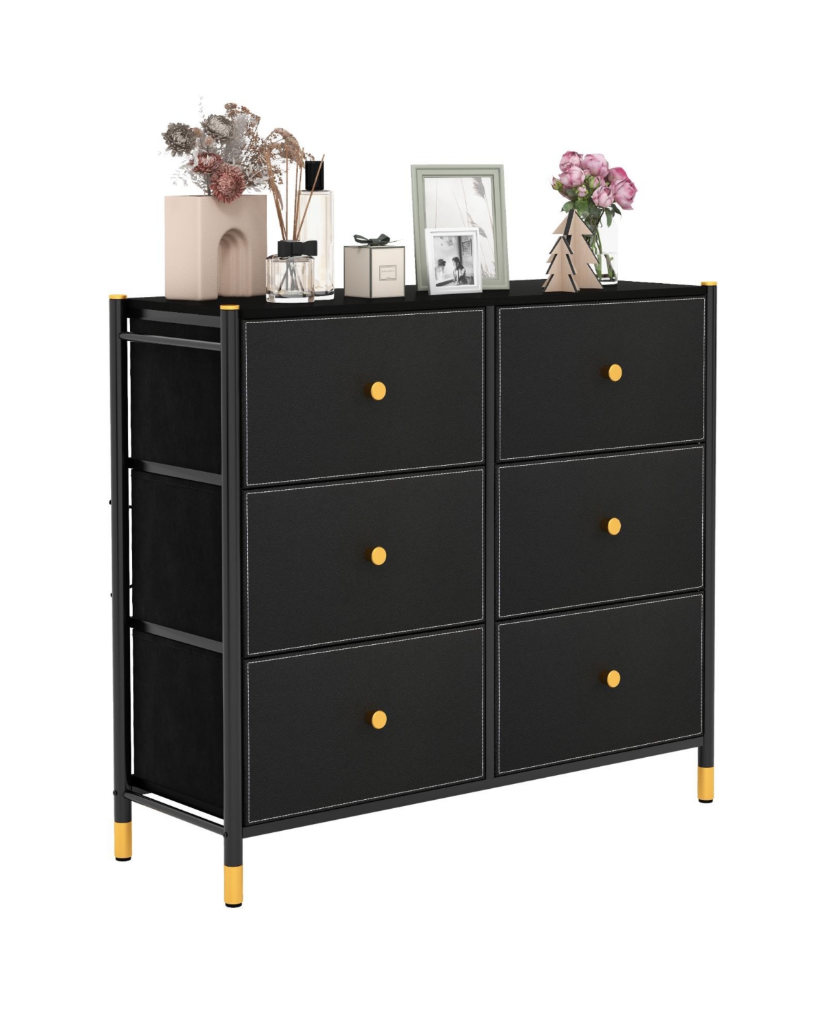 Click here for 6-Drawer Fabric Dresser Tower Wide Chest of Drawer... prices
