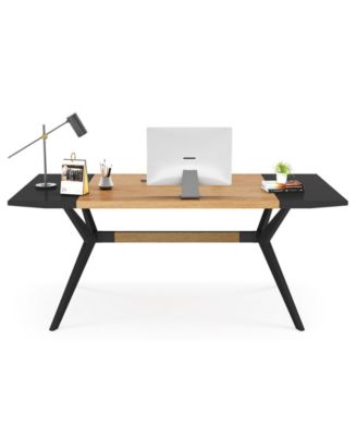 Tribesigns 63 Inch Executive Desk, Large Office Computer Desk with X ...