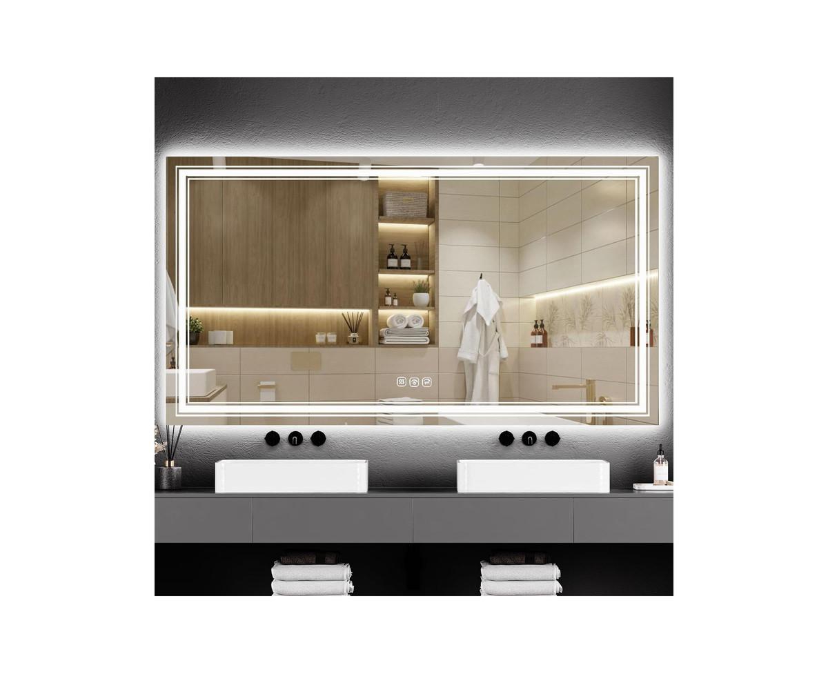 Click here for gaomon 55x30 Anti-Fog Led Bathroom Mirror with Dua... prices
