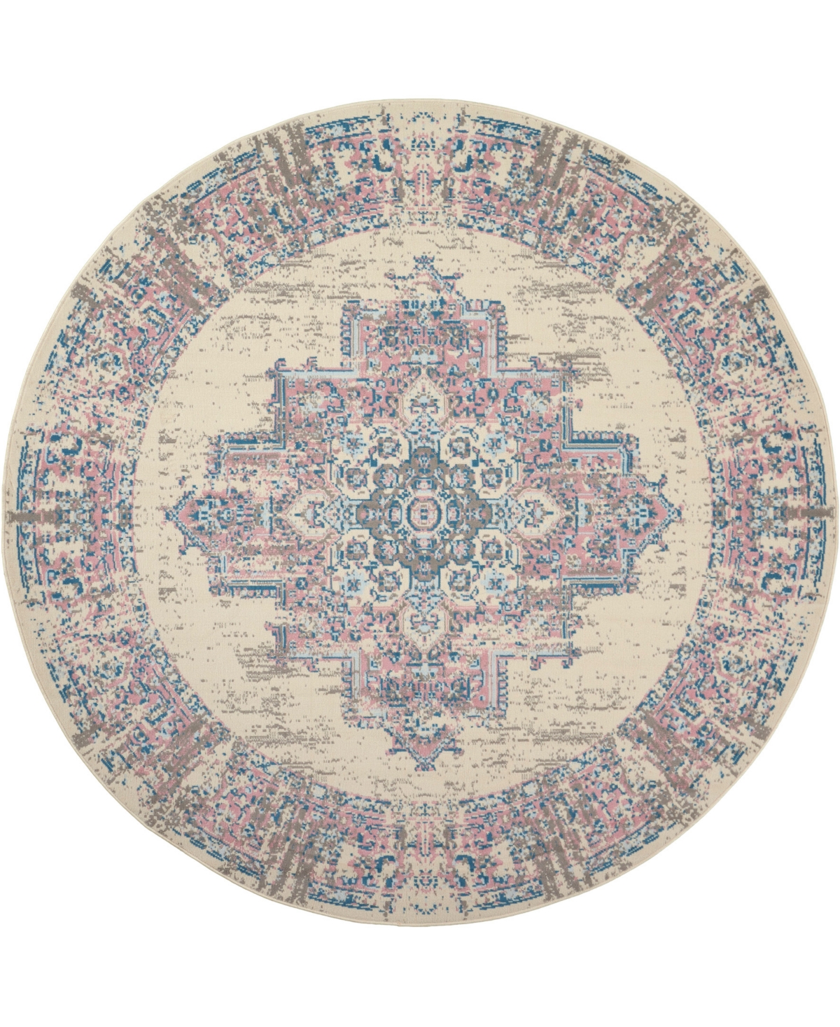 Click here for Nourison Home Grafix GRF14 8x8 Round Area Rug - Iv... prices