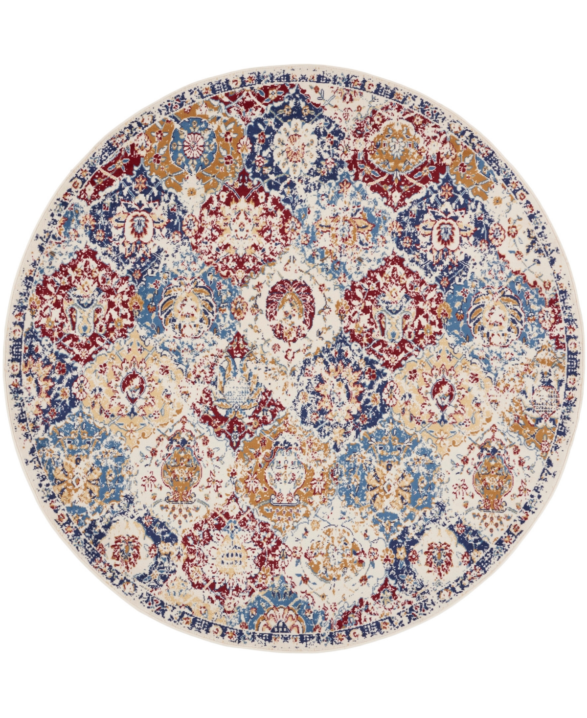 Click here for Nourison Home Grafix GRF31 8x8 Round Area Rug - Bl... prices